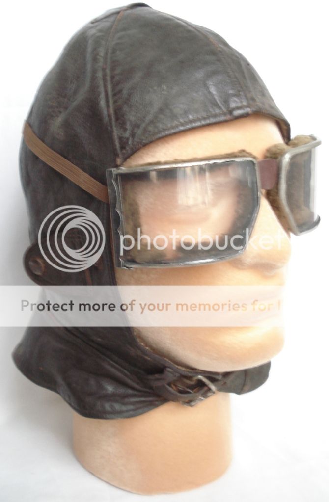 German WW1 Leather Flight Helmet & Goggles | PickelHaubes.com